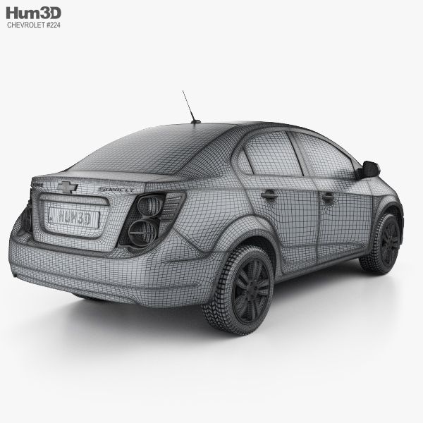 Chevrolet Sonic LT sedan 2018 3D model - Download Sedan on 3DModels.org