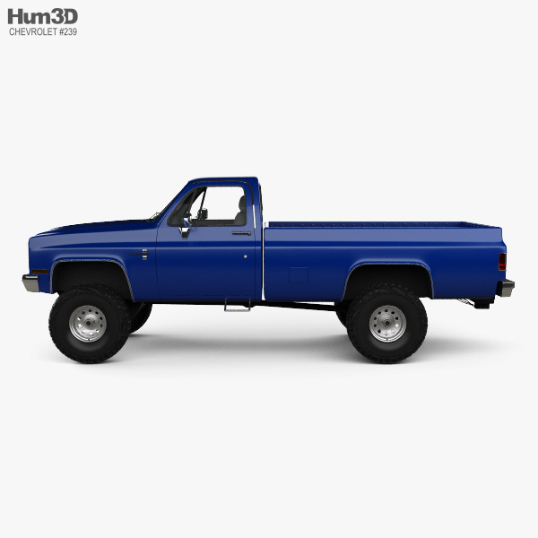 Chevrolet K10 Silverado 1984 3D model - Download Pickup on 3DModels.org
