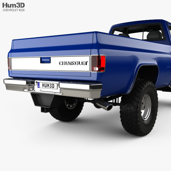 Chevrolet K10 Silverado 1984 3D model - Download Pickup on 3DModels.org