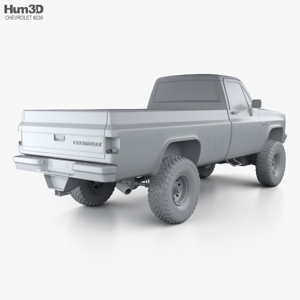 Chevrolet K10 Silverado 1984 3D model - Download Pickup on 3DModels.org
