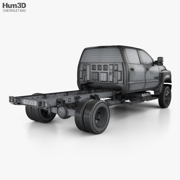 Chevrolet Silverado 4500HD Crew Cab Chassis 2020 3D model - Download ...