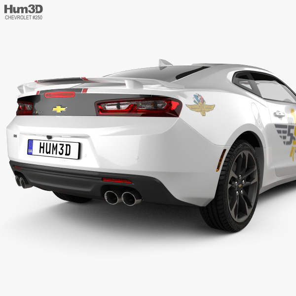 Chevrolet Camaro SS Indy 500 Pace Car with HQ interior 2017 3D model ...