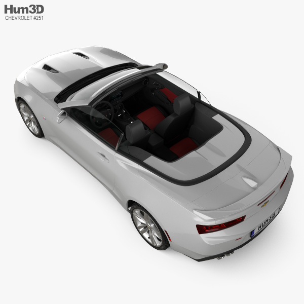 Chevrolet Camaro SS 컨버터블 인테리어 가 있는 2019 3D 모델 - 다운로드 Sports car on ...