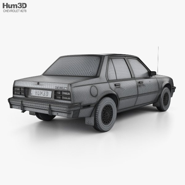 Chevrolet Cavalier sedan 1982 3D model - Download Sedan on 3DModels.org