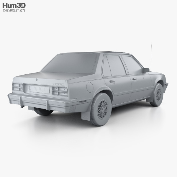 Chevrolet Cavalier sedan 1982 3D model - Download Sedan on 3DModels.org