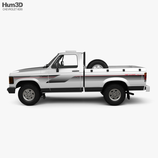Chevrolet D-20 Cabine Única 1995 Modelo 3D - Baixar Pickup no 3DModels.org