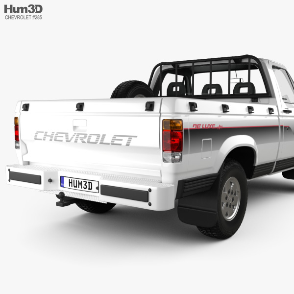 Chevrolet D-20 Cabine Única 1995 Modelo 3D - Baixar Pickup no 3DModels.org