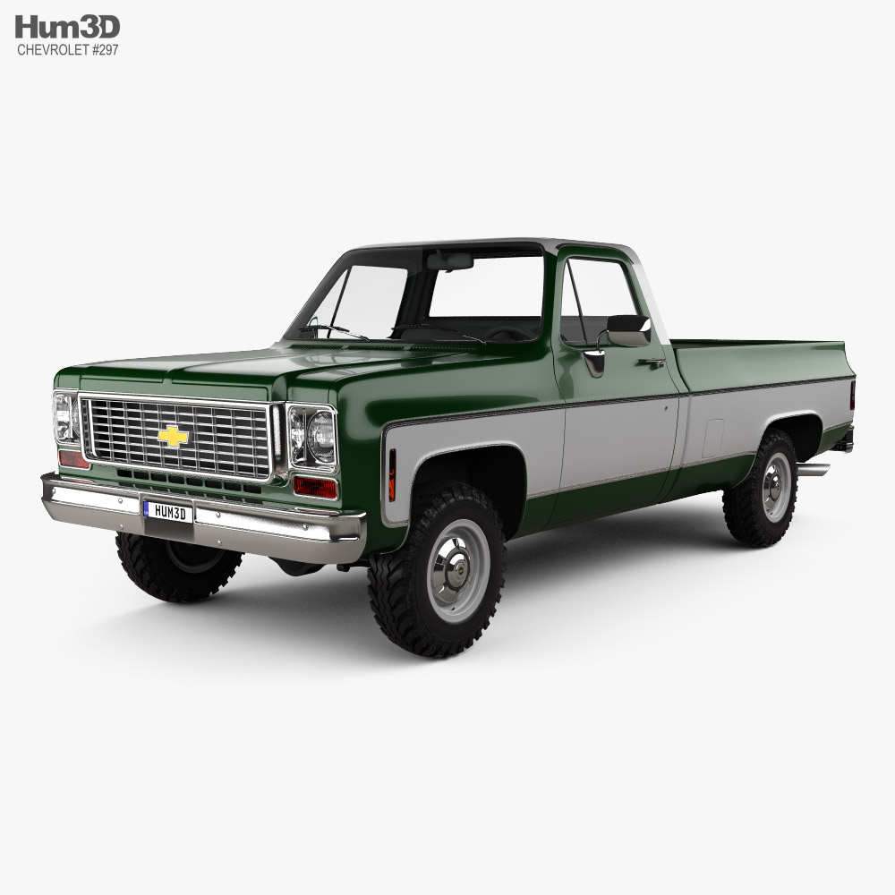 Chevrolet K10 Pickup 1974 3D model - Download Pickup on 3DModels.org