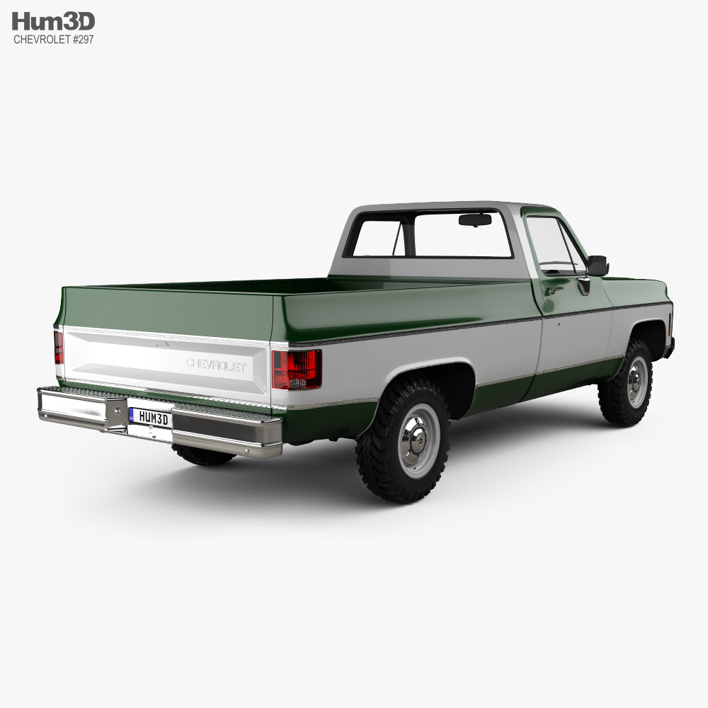 Chevrolet K10 Pickup 1974 3D model - Download Pickup on 3DModels.org