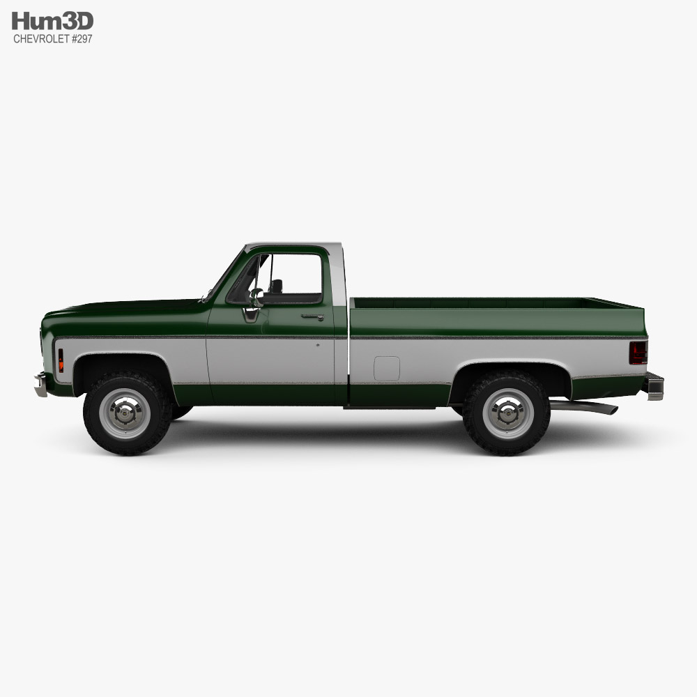Chevrolet K10 Pickup 1974 3D model - Download Pickup on 3DModels.org
