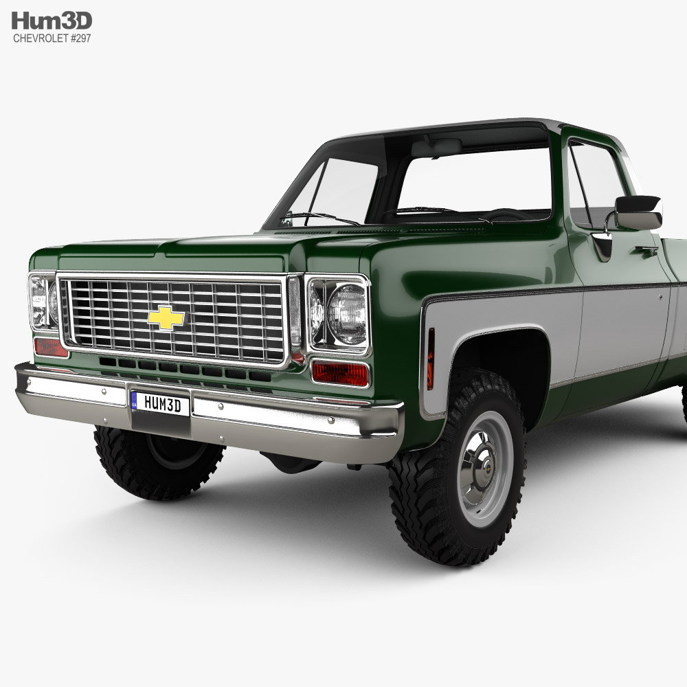 Chevrolet K10 Pickup 1974 3D model - Download Pickup on 3DModels.org