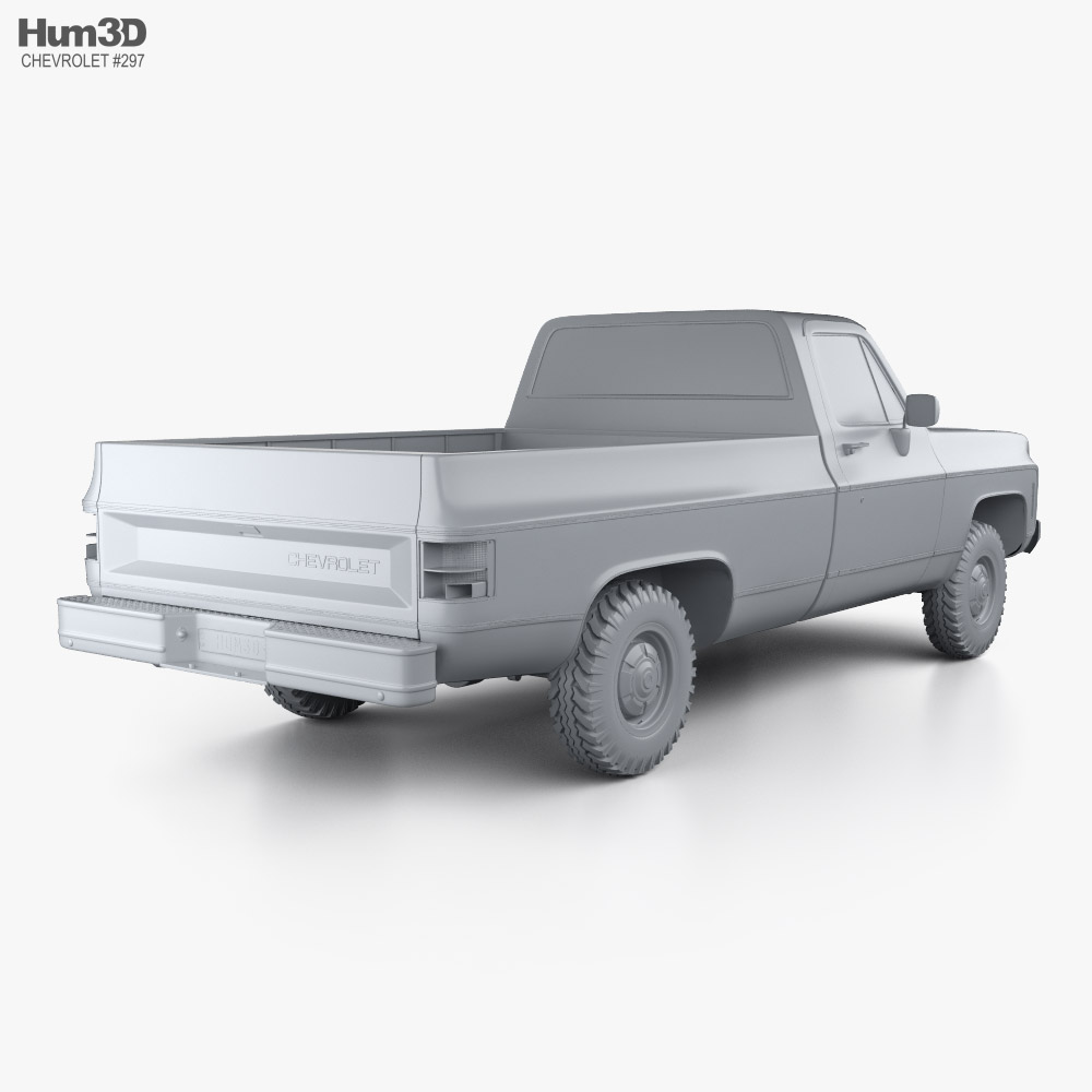 Chevrolet K10 Pickup 1974 3D model - Download Pickup on 3DModels.org