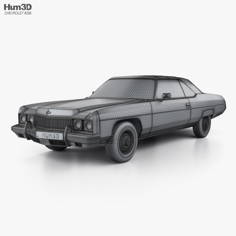 Chevrolet Caprice convertible 1973 3D model - Download Sports car on ...