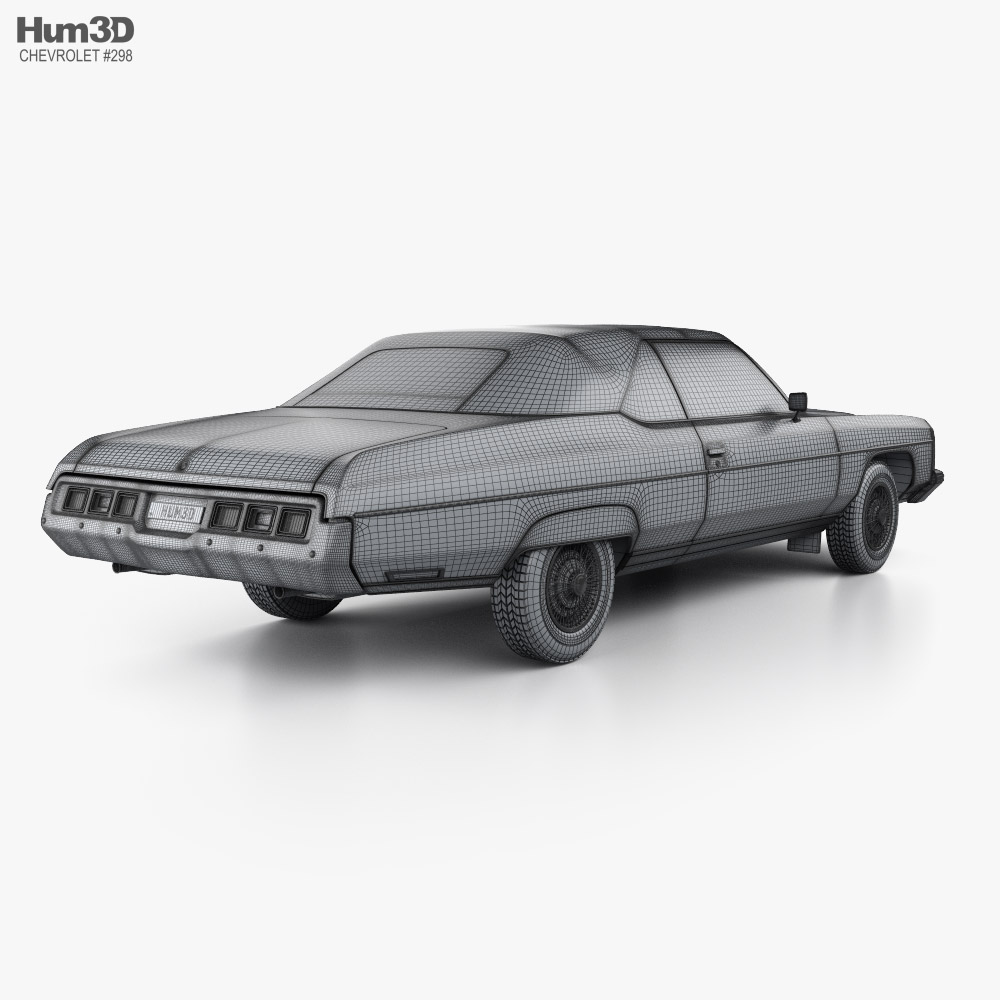 Chevrolet Caprice convertible 1973 3D model - Download Sports car on ...