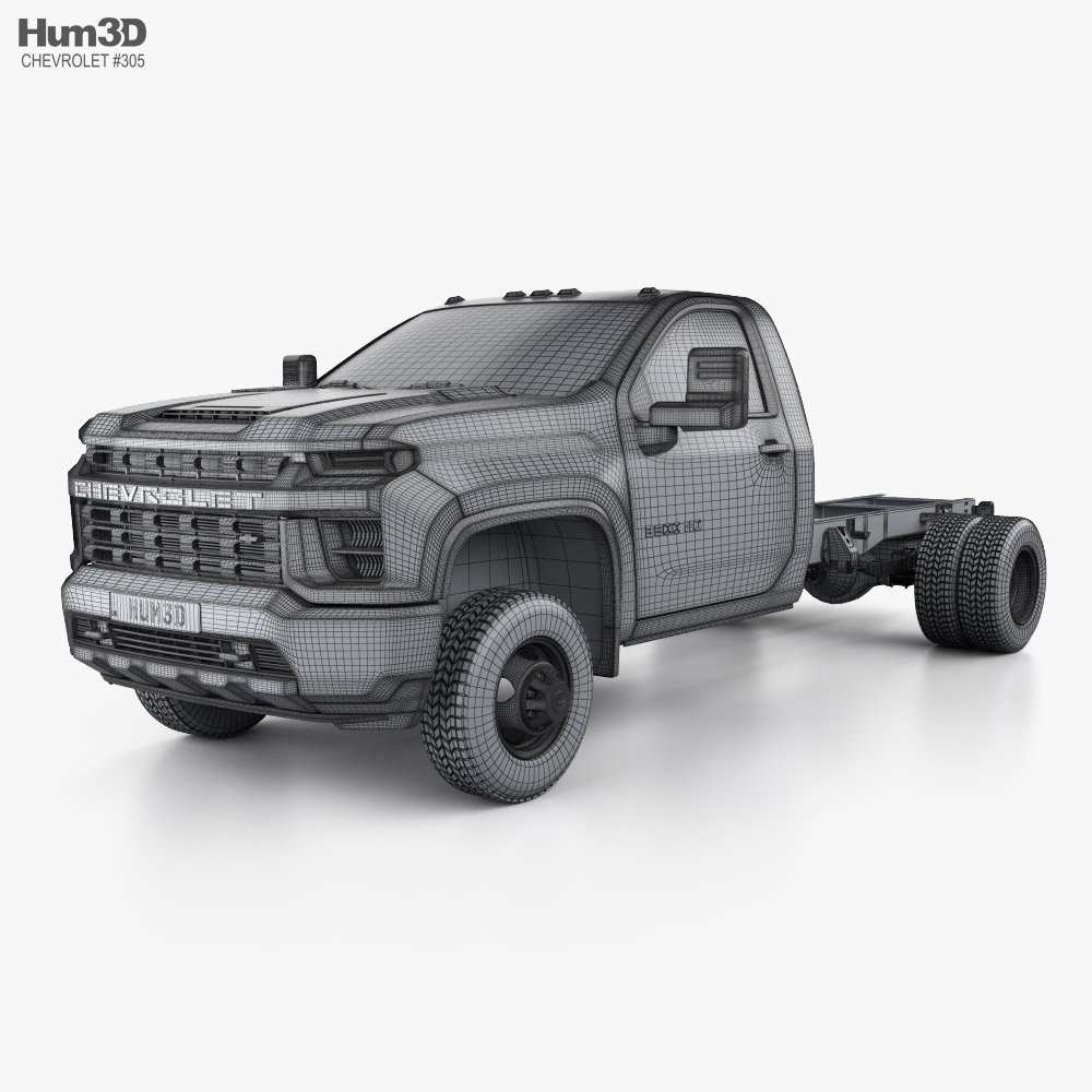 Chevrolet Silverado 3500 Single Cab Chassis 84CA 2024 3D model ...