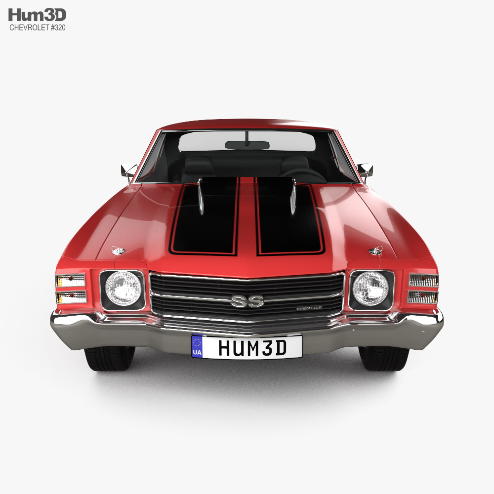 Chevrolet Chevelle SS 454 hardtop coupe 1974 3D model - Download Sports ...
