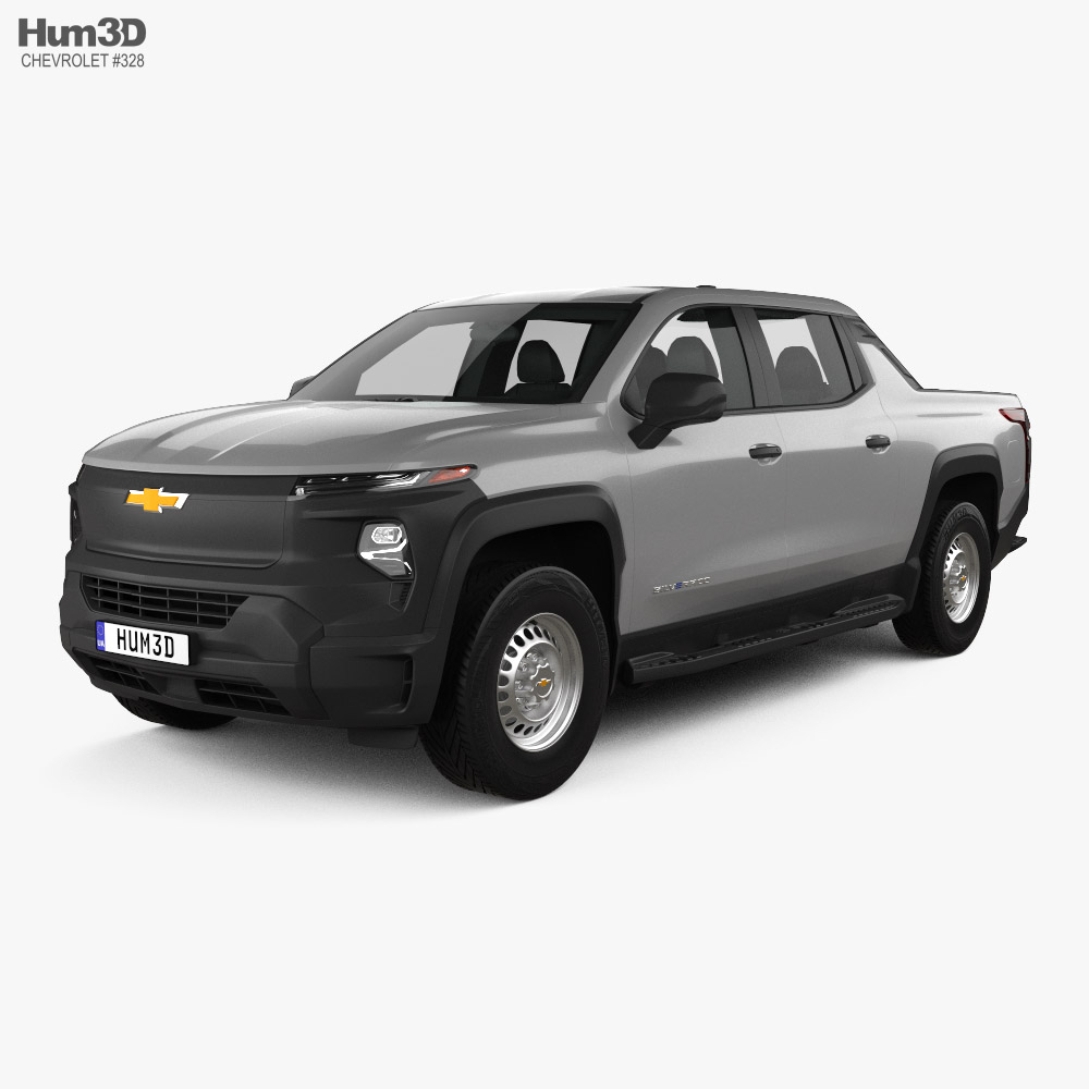 Chevrolet Silverado EV Crew Cab WT 2025 Modelo 3D - Baixar Pickup no ...