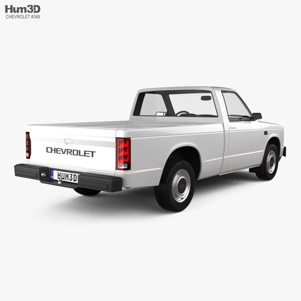 Chevrolet S10 Regular Cab 1988 3D model - Download Pickup on 3DModels.org