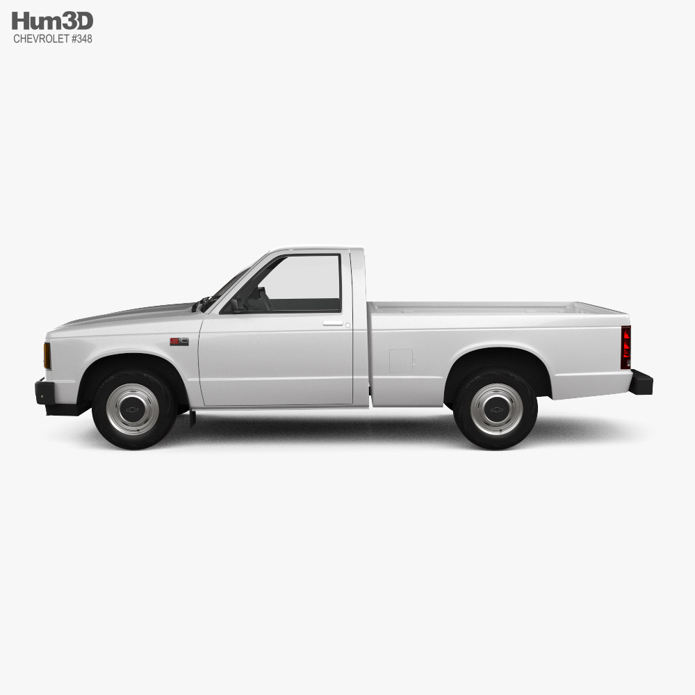 Chevrolet S10 Regular Cab 1988 3D model - Download Pickup on 3DModels.org