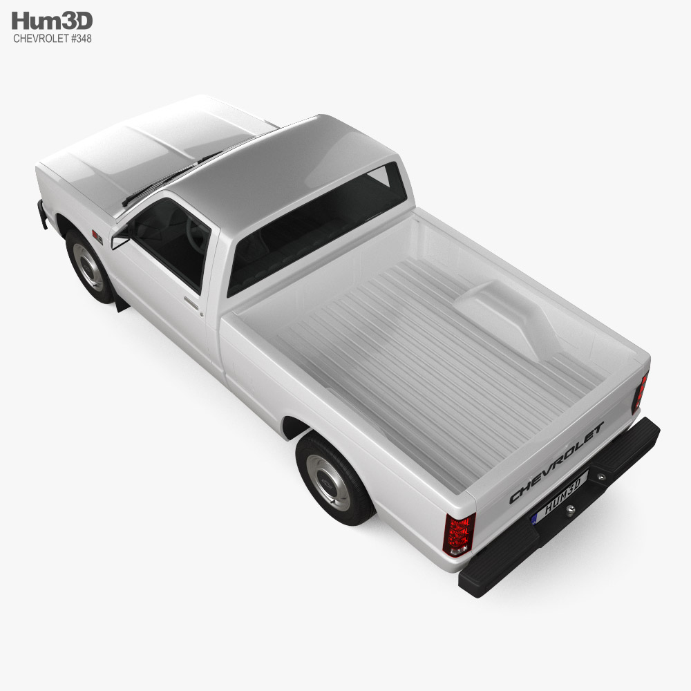 Chevrolet S10 Regular Cab 1988 3D model - Download Pickup on 3DModels.org