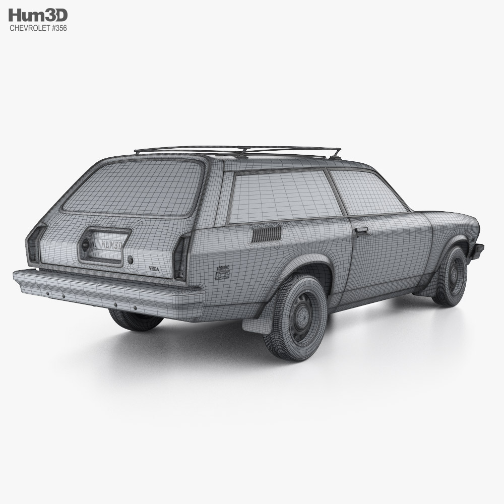 Chevrolet Vega Kammback wagon 1977 3D model - Download Wagon car on ...