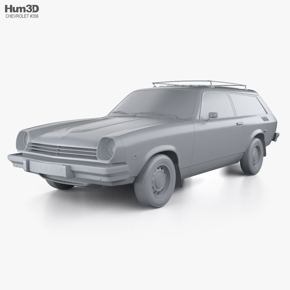 Chevrolet Vega Kammback wagon 1977 3D model - Download Wagon car on ...