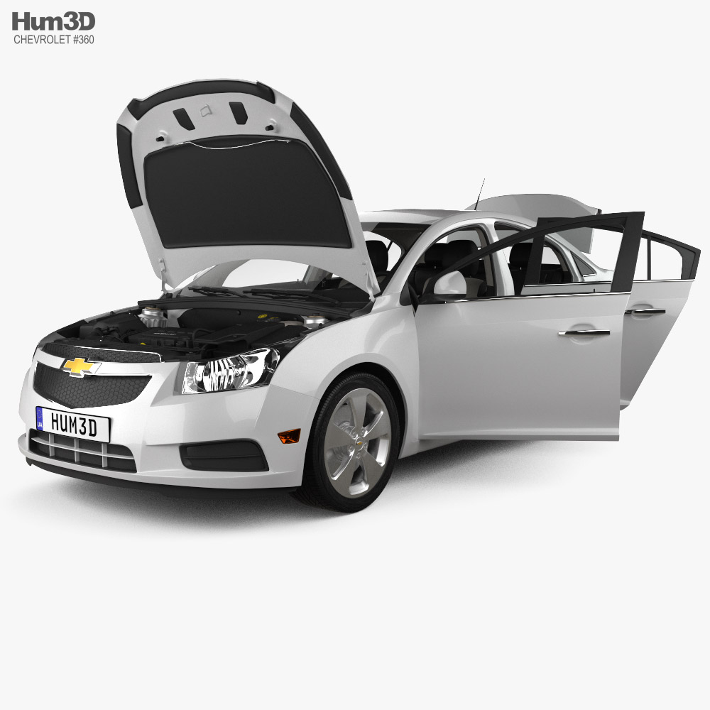 Chevrolet Cruze Sedán con interior y motor 2012 Modelo 3D - Descargar ...