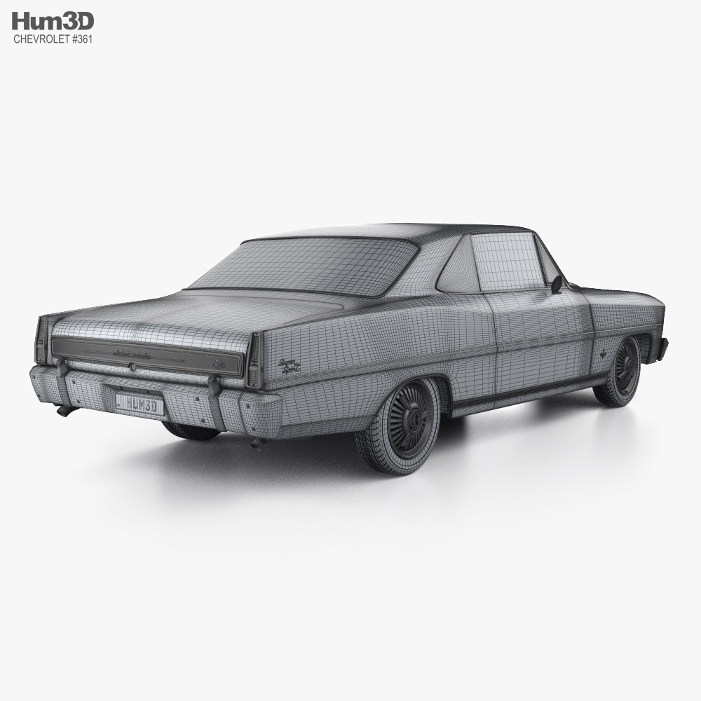 Chevrolet Nova hardtop coupe SS 1969 3D model - Download Sports car on ...