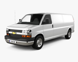 Chevrolet Express Panel Van LWB 2014 3D model - Download Van on ...