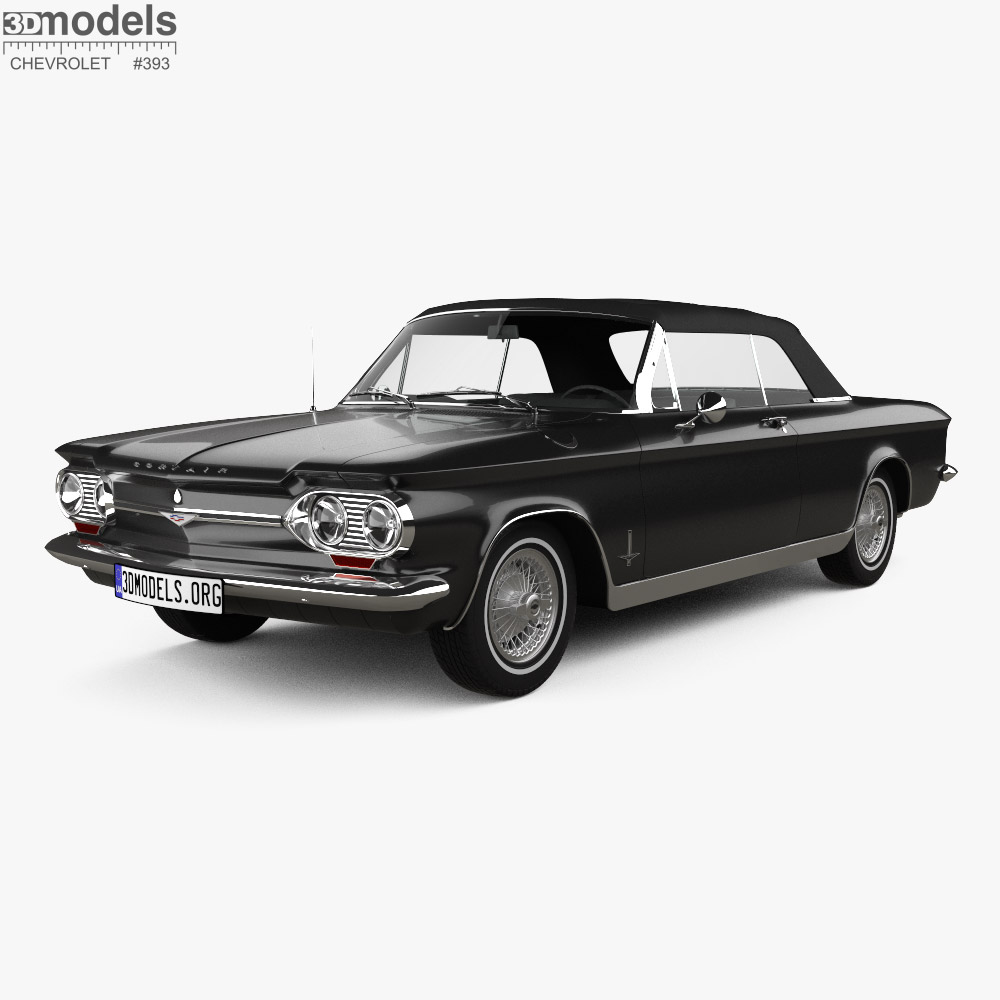 Chevrolet Corvair Monza convertible 1967 3D model - Download Sports car ...