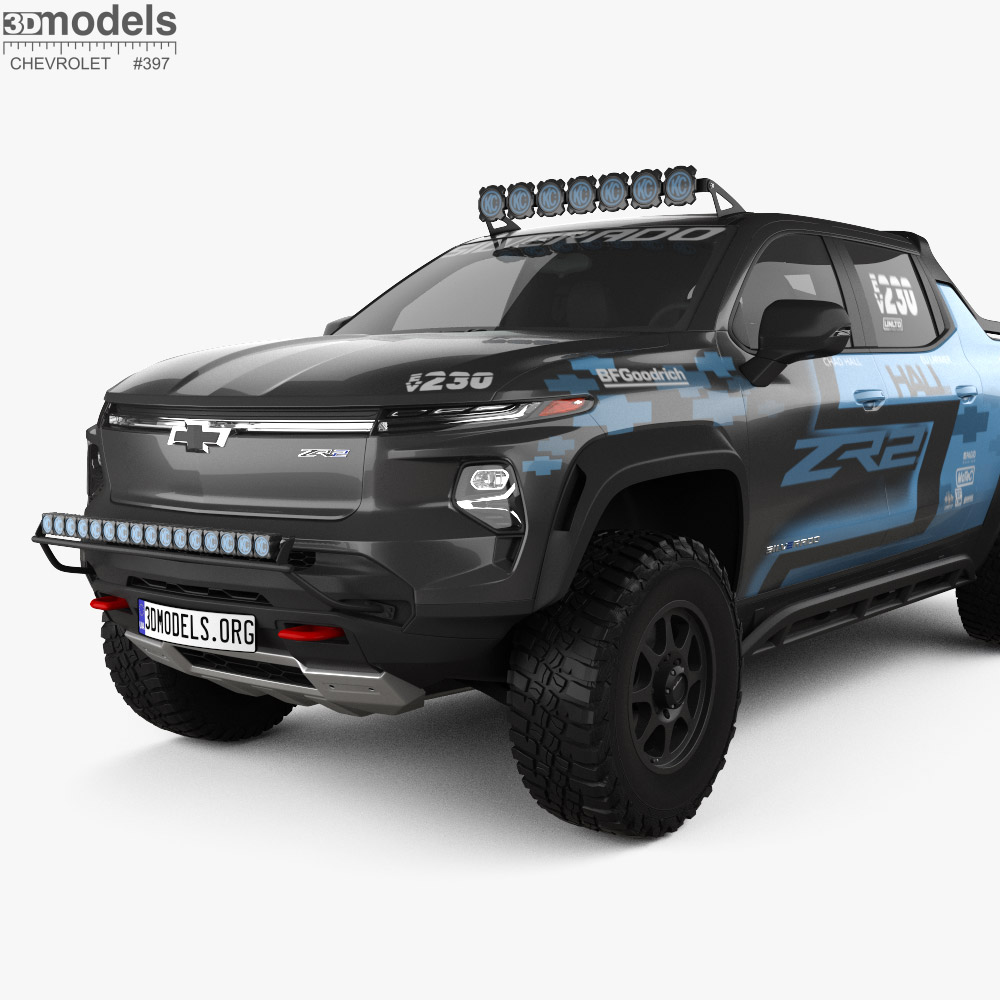 雪佛兰 Silverado EV 双排座 ZR2 2025 3D模型 - 下载 皮卡 开启 3DModels.org