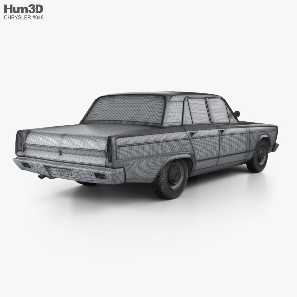 Chrysler Valiant 1966 3D model - Download Sedan on 3DModels.org