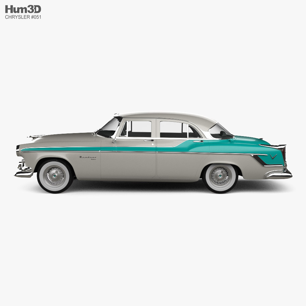 Chrysler Windsor Deluxe sedan 1956 3D model - Download Sedan on ...