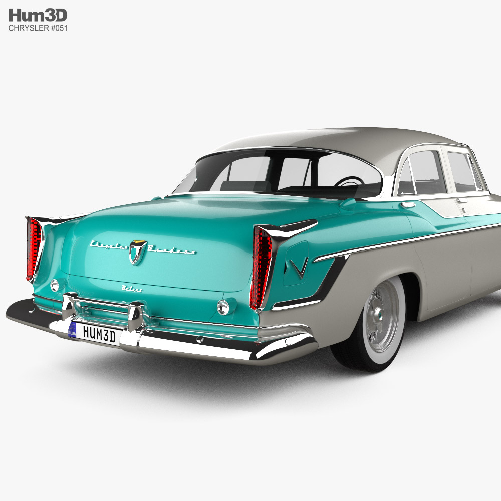 Chrysler Windsor Deluxe sedan 1956 3D model - Download Sedan on ...