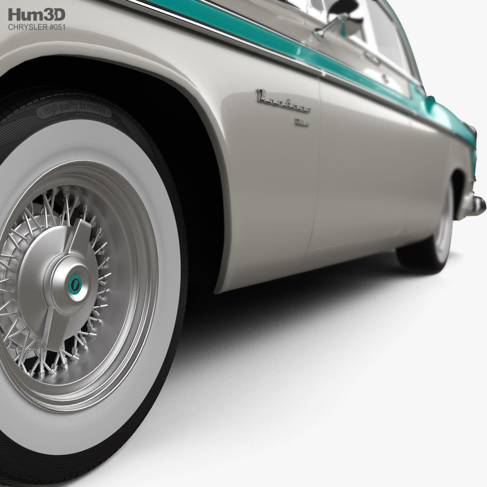 Chrysler Windsor Deluxe sedan 1956 3D model - Download Sedan on ...