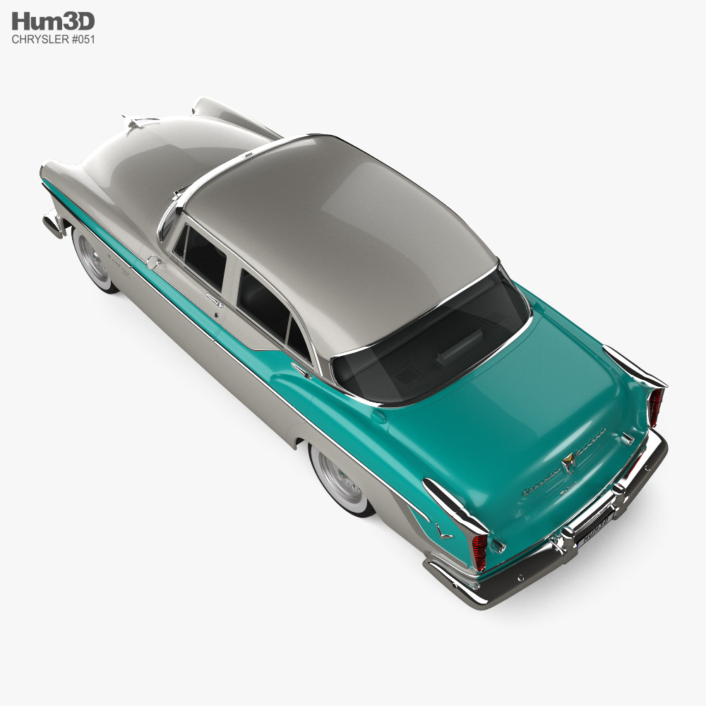 Chrysler Windsor Deluxe sedan 1956 3D model - Download Sedan on ...