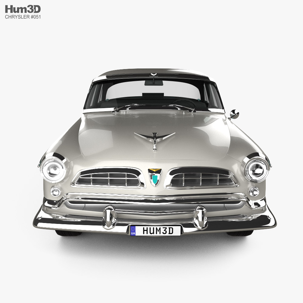 Chrysler Windsor Deluxe sedan 1956 3D model - Download Sedan on ...