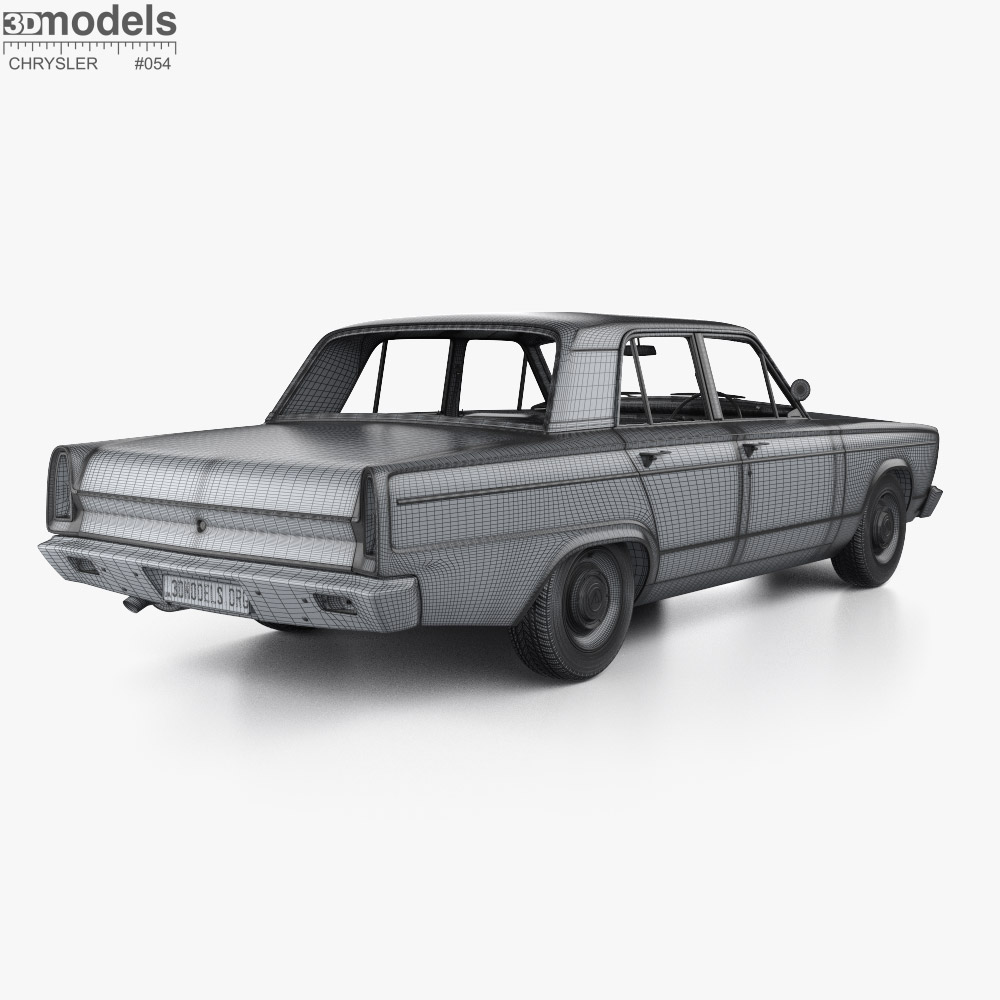 Chrysler Valiant with HQ interior 1966 3D model - Download Sedan on ...