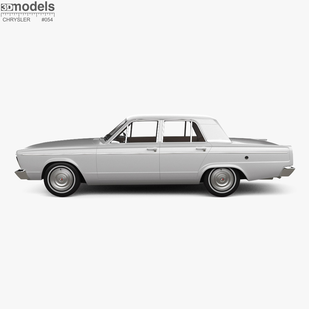 Chrysler Valiant with HQ interior 1966 3D model - Download Sedan on ...