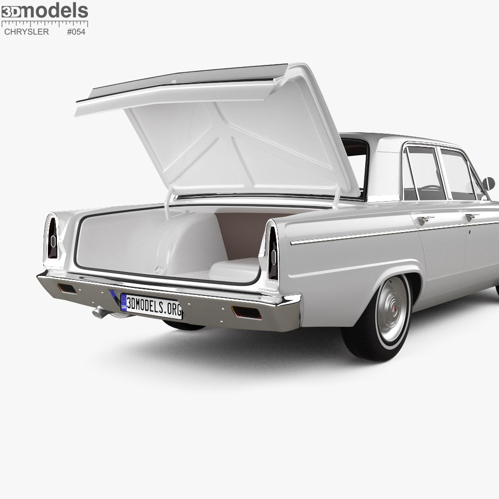 Chrysler Valiant with HQ interior 1966 3D model - Download Sedan on ...