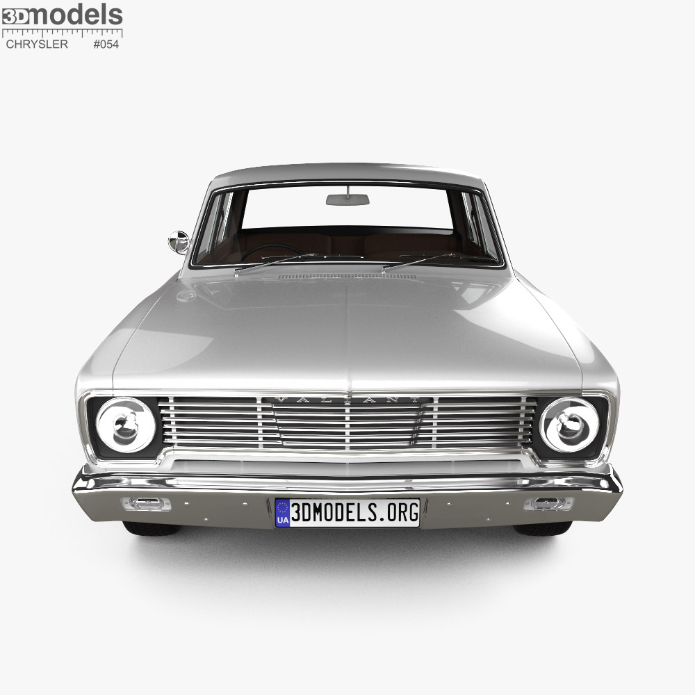 Chrysler Valiant with HQ interior 1966 3D model - Download Sedan on ...