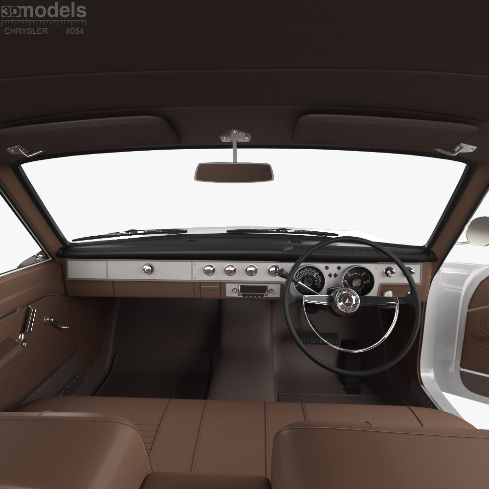 Chrysler Valiant with HQ interior 1966 3D model - Download Sedan on ...