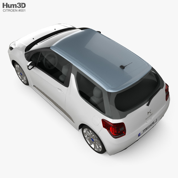 Citroen DS3 2011 3D model - Download Hatchback on 3DModels.org