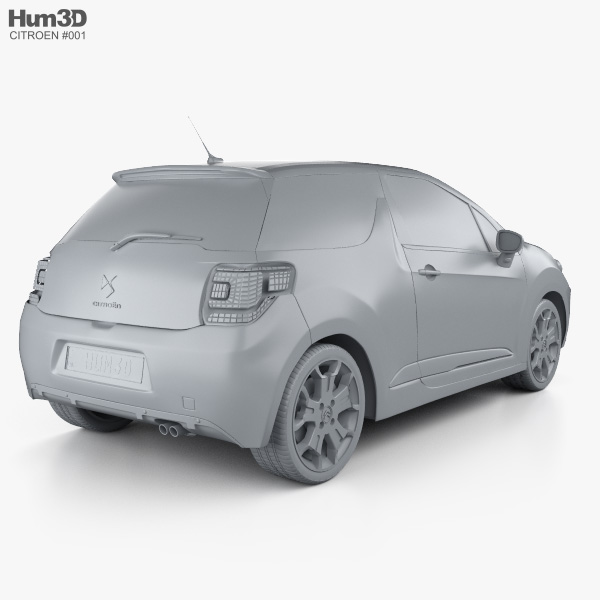 Citroen DS3 2011 3D model - Download Hatchback on 3DModels.org