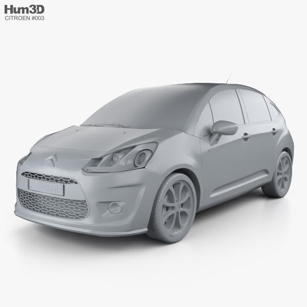 Citroen C3 2011 3D model - Download Hatchback on 3DModels.org