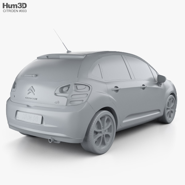 Citroen C3 2011 3D model - Download Hatchback on 3DModels.org