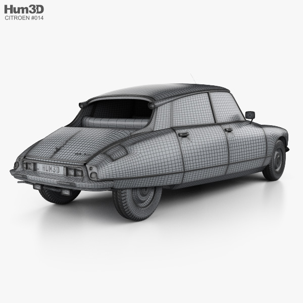 Citroen DS 4-door sedan 1970 3D model - Download Sedan on 3DModels.org