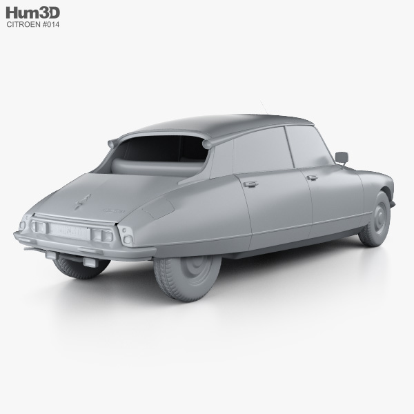 Citroen DS 4-door sedan 1970 3D model - Download Sedan on 3DModels.org