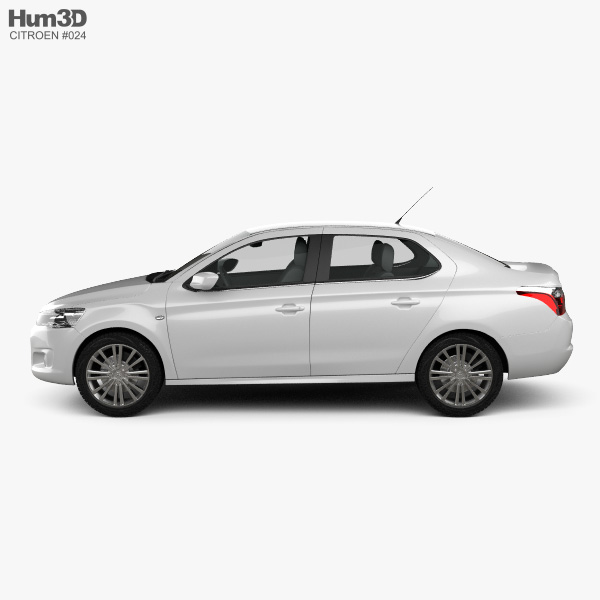 Citroen C-Elysee sedan 2016 3D model - Download Sedan on 3DModels.org