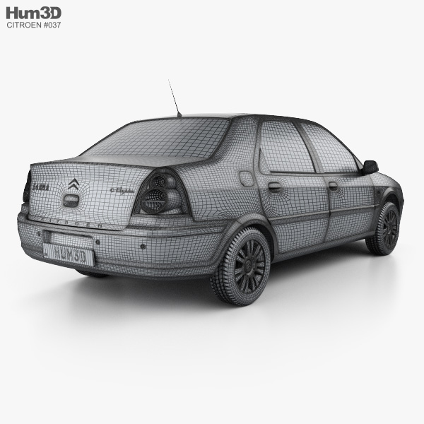 Citroen C-Elysee sedan 2012 3D model - Download Sedan on 3DModels.org